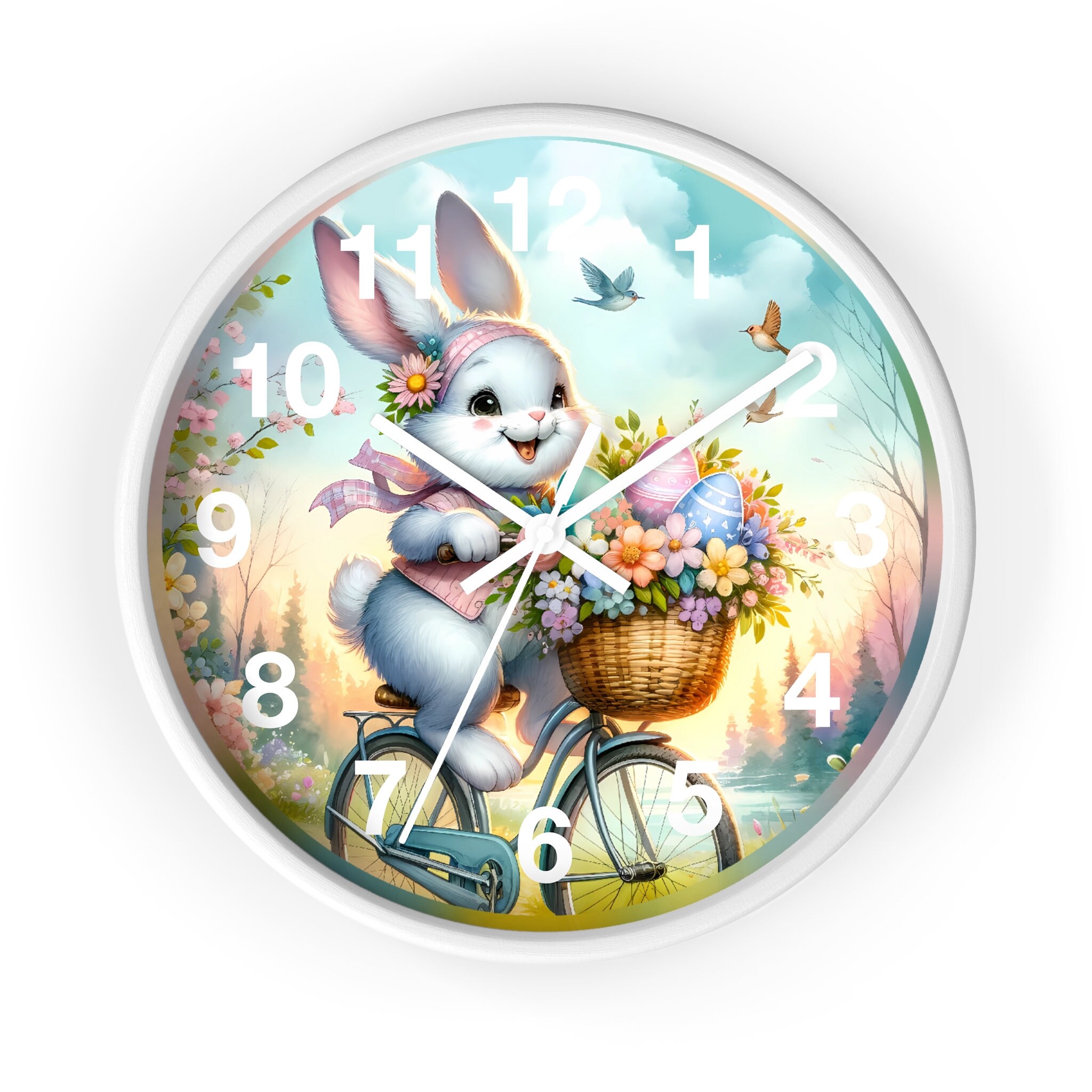 Easter Bunny Wall Clock - Etsy
