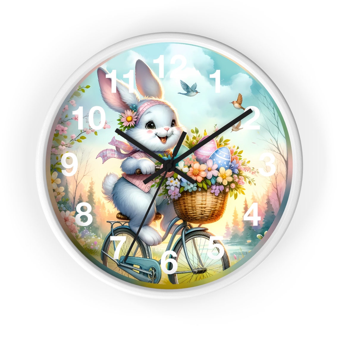 Easter Bunny Wall Clock - Etsy