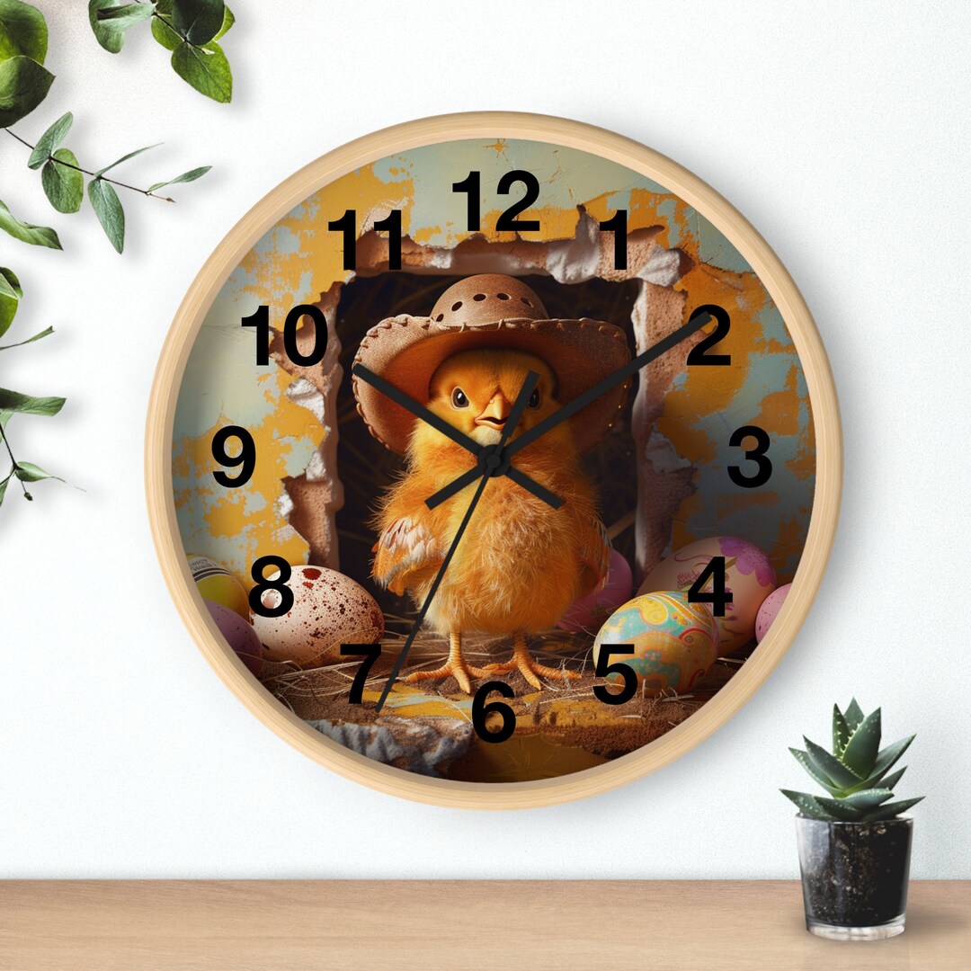 Spring Chick Wall Clock - Etsy