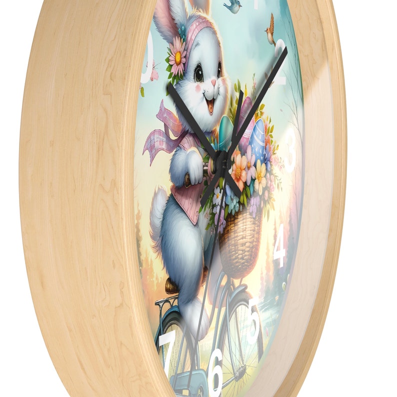 Easter Bunny Wall Clock - Etsy
