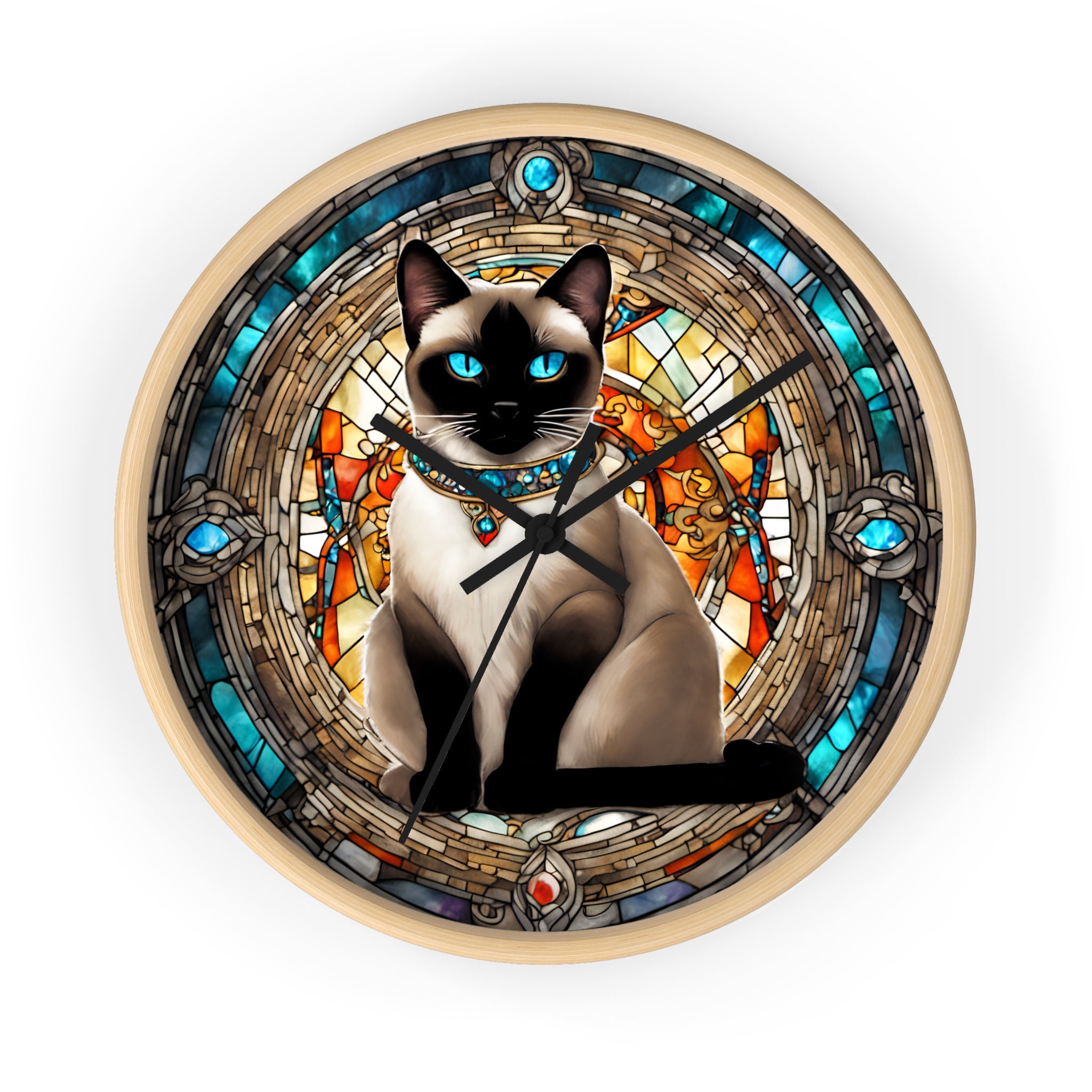 Siamese Cat Wall Clock - Etsy