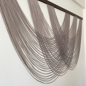Boho Chic Handwoven Wall Hanging | Mink Color Modern Fiber Art Decor ...