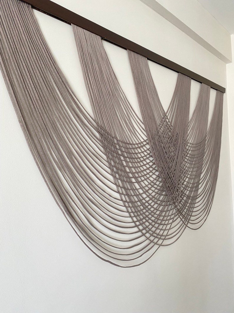 Boho Chic Handwoven Wall Hanging | Mink Color Modern Fiber Art Decor ...