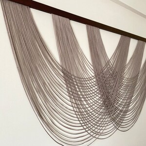 Boho Chic Handwoven Wall Hanging | Mink Color Modern Fiber Art Decor ...