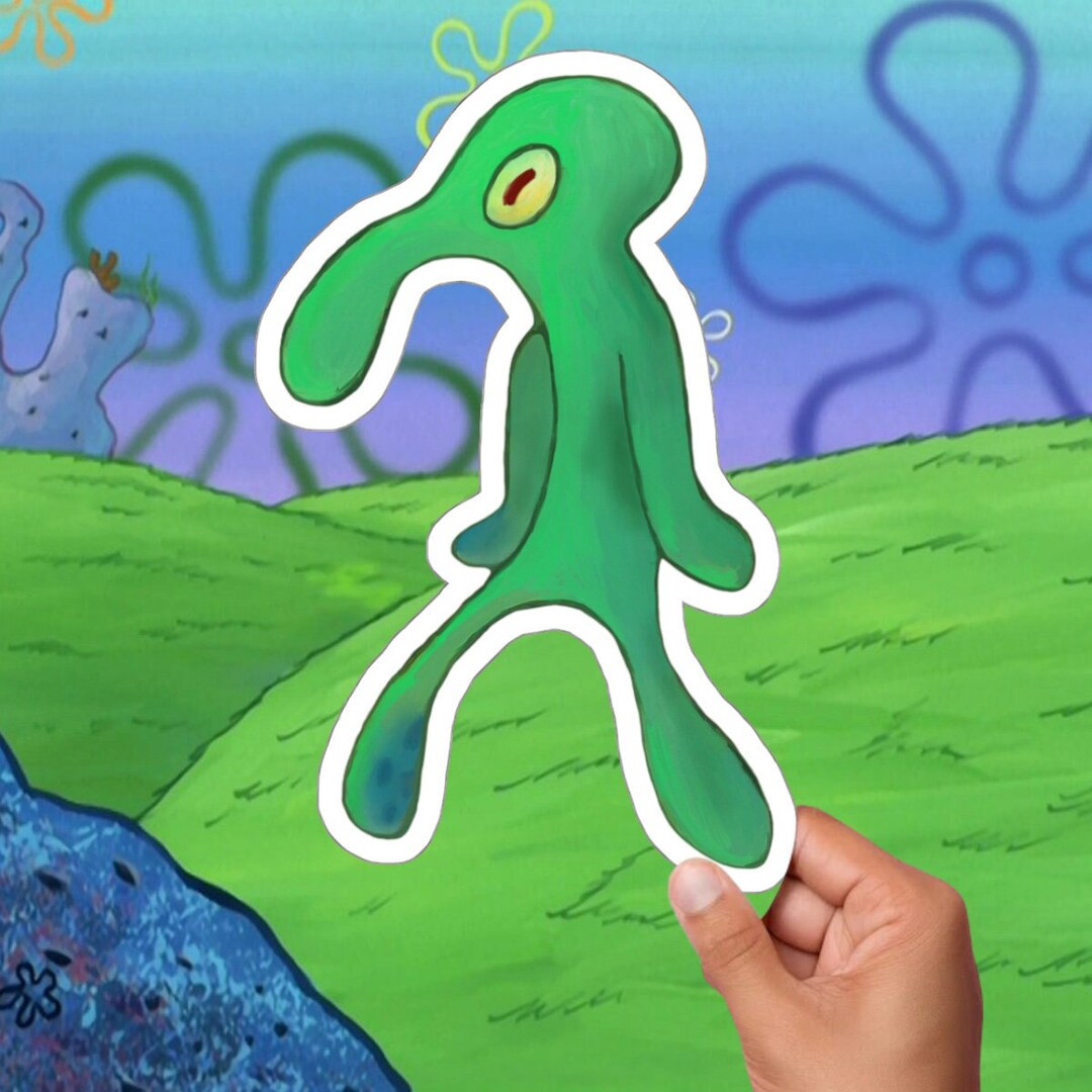 3 Squidward Bold and Brash Painting Sticker Meme Sticker for Laptops ...