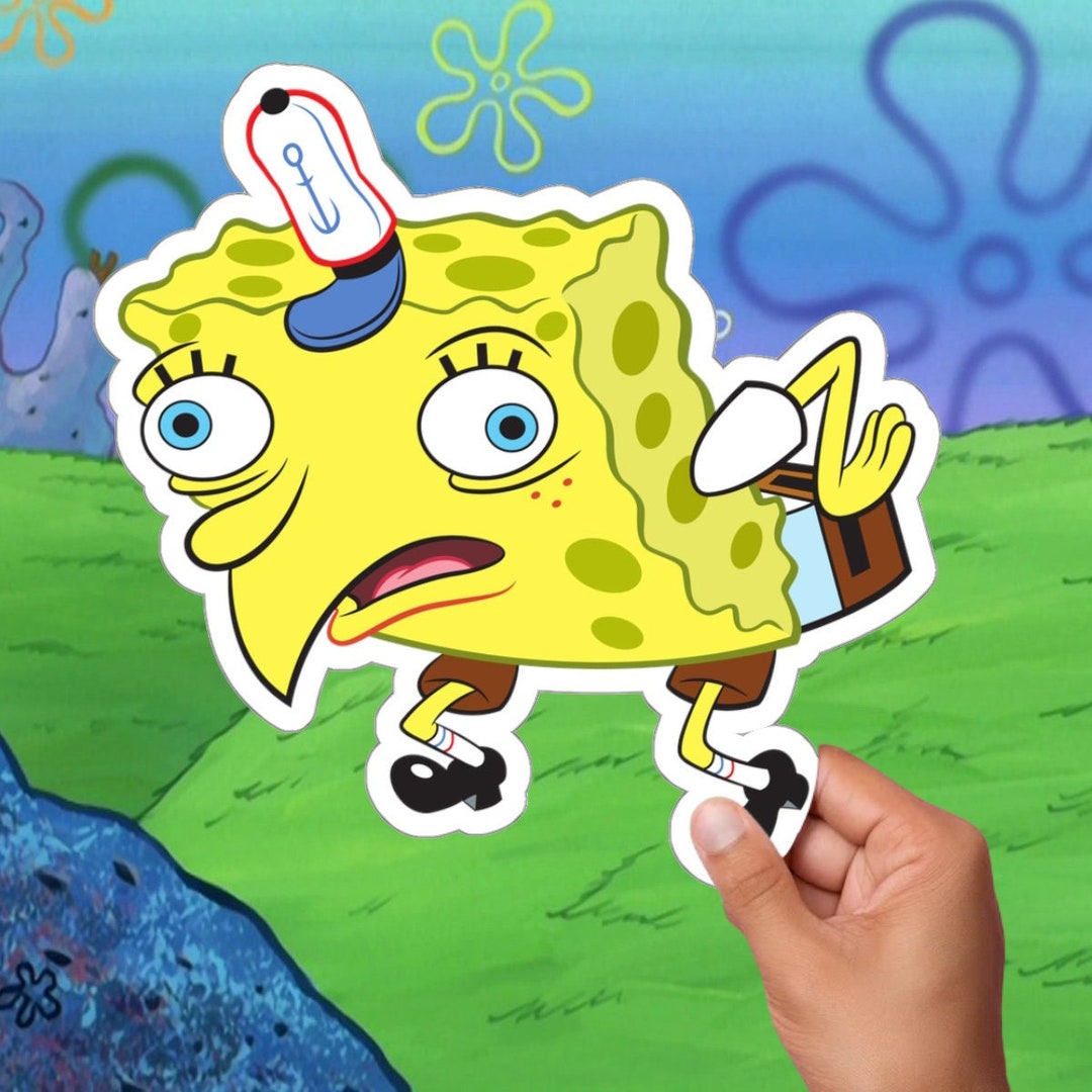 3 Mocking Spongebob Sticker Spongebob Sticker for Laptops, Phone Case ...
