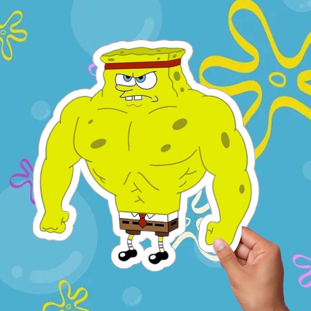 3 Buff Spongebob Sticker fry Cook Games Spongebob Episode Laptop ...