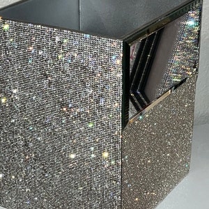 Mirror and Diamond Bathroom Trash Cans - Etsy