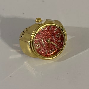 Glitter Gold Circle Ring Watches - Etsy
