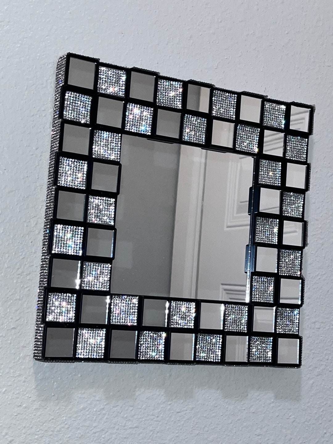 Diamond/mirror Checkerboard Wall Accent - Etsy