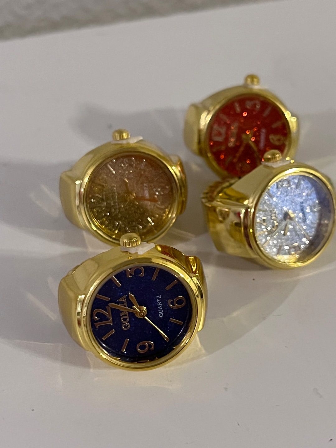 Glitter Gold Circle Ring Watches - Etsy