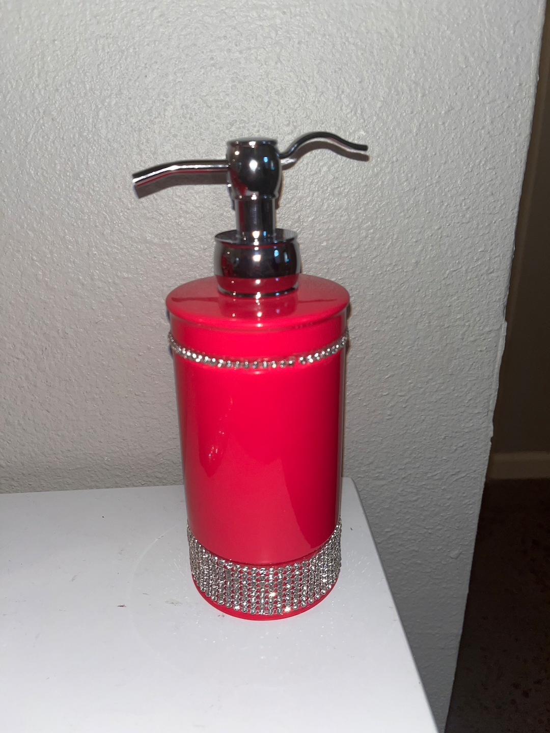 Hot Pink Diamond Bath Accessories - Etsy