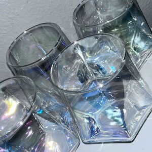 Iridescent Diamond Shape, Glass Cups - Etsy