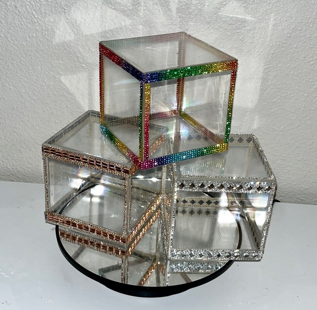 Bedazzled Trimmed Photo Display Cube - Etsy