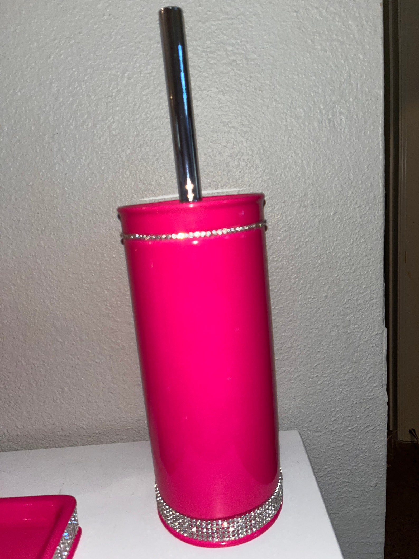 Hot Pink Diamond Bath Accessories - Etsy