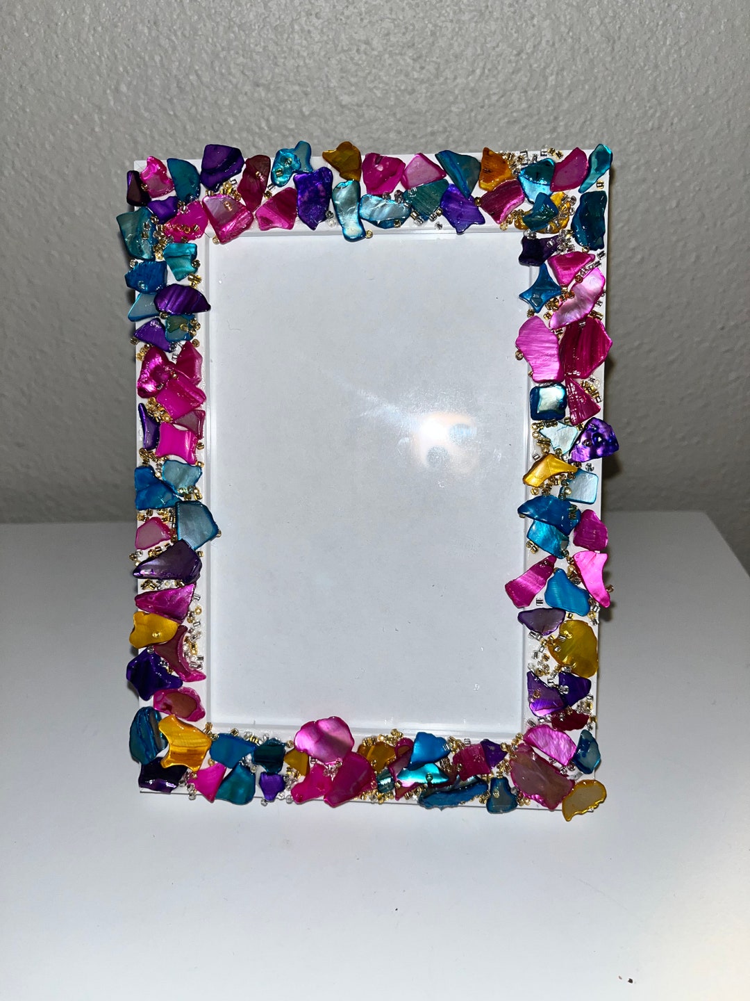 Vibrant Colorful Stone Picture Frame - Etsy