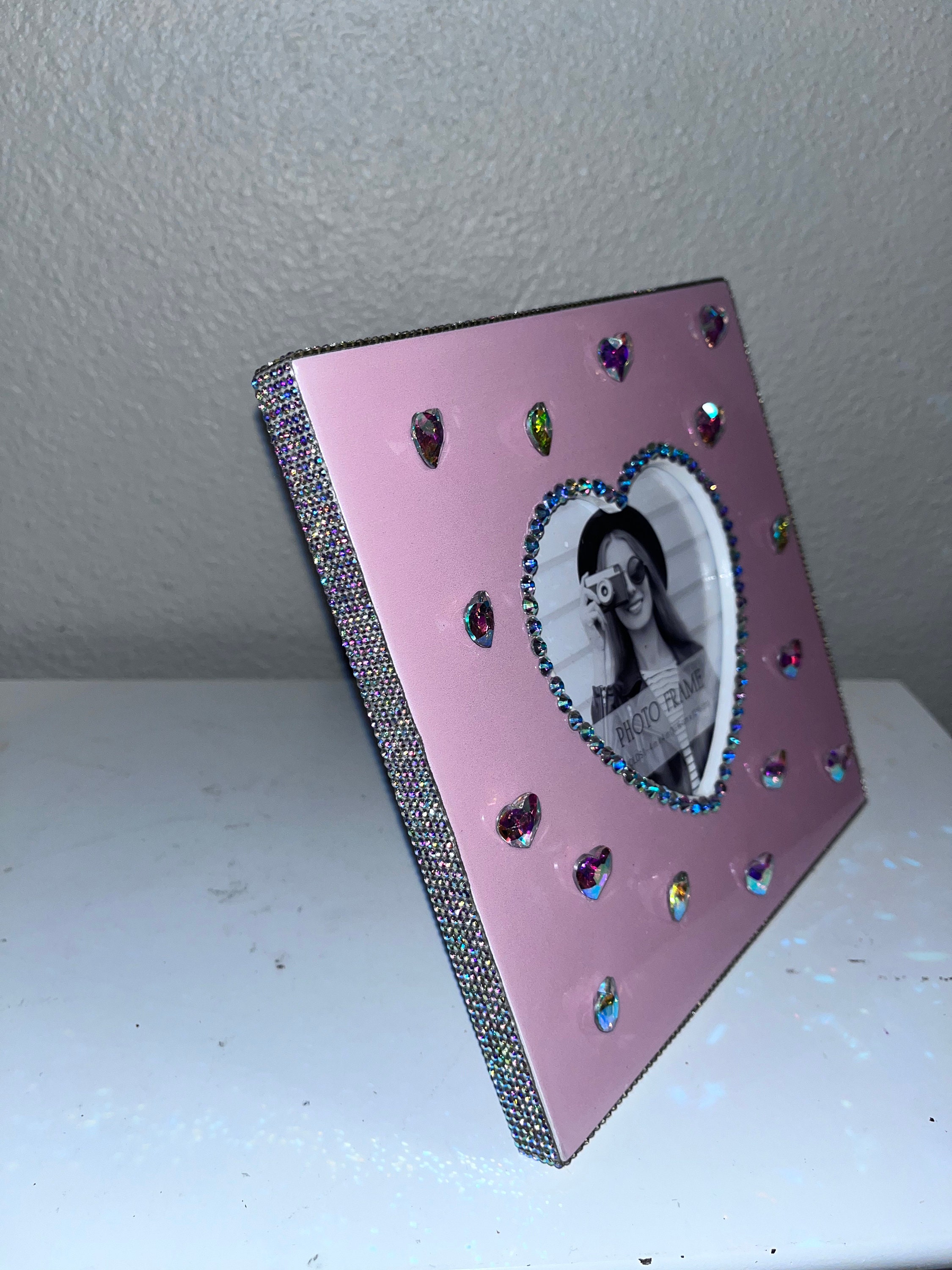 Diamond Heart Picture Frame - Etsy