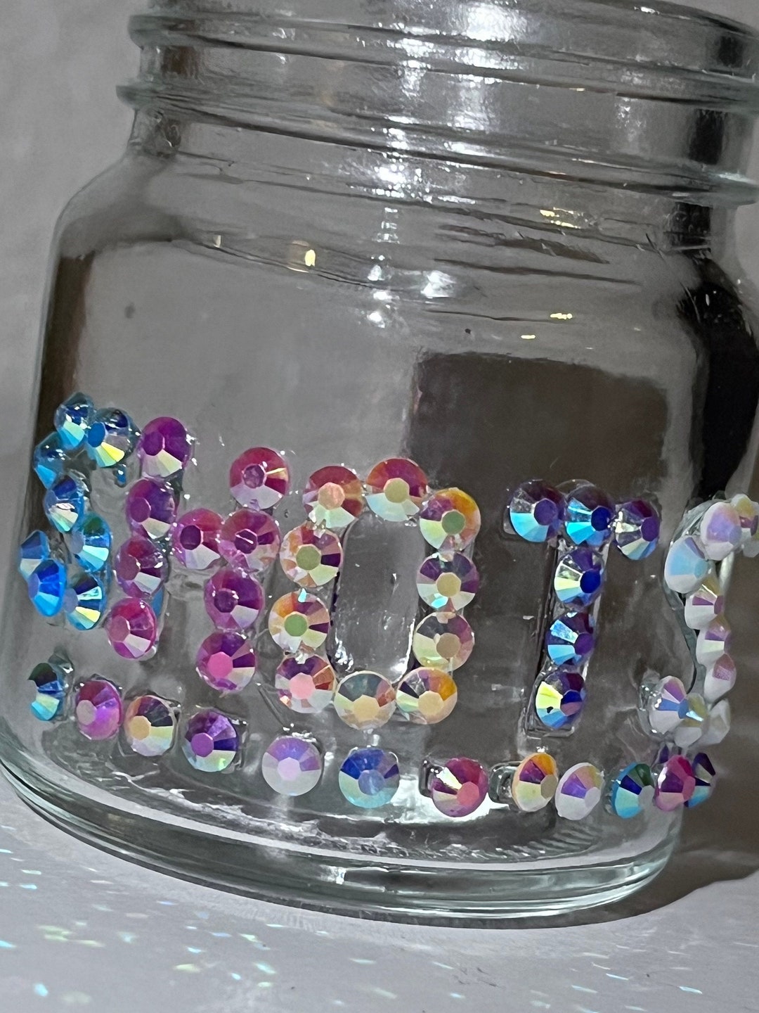 Bedazzled Mason Jar Shot Glasses - Etsy