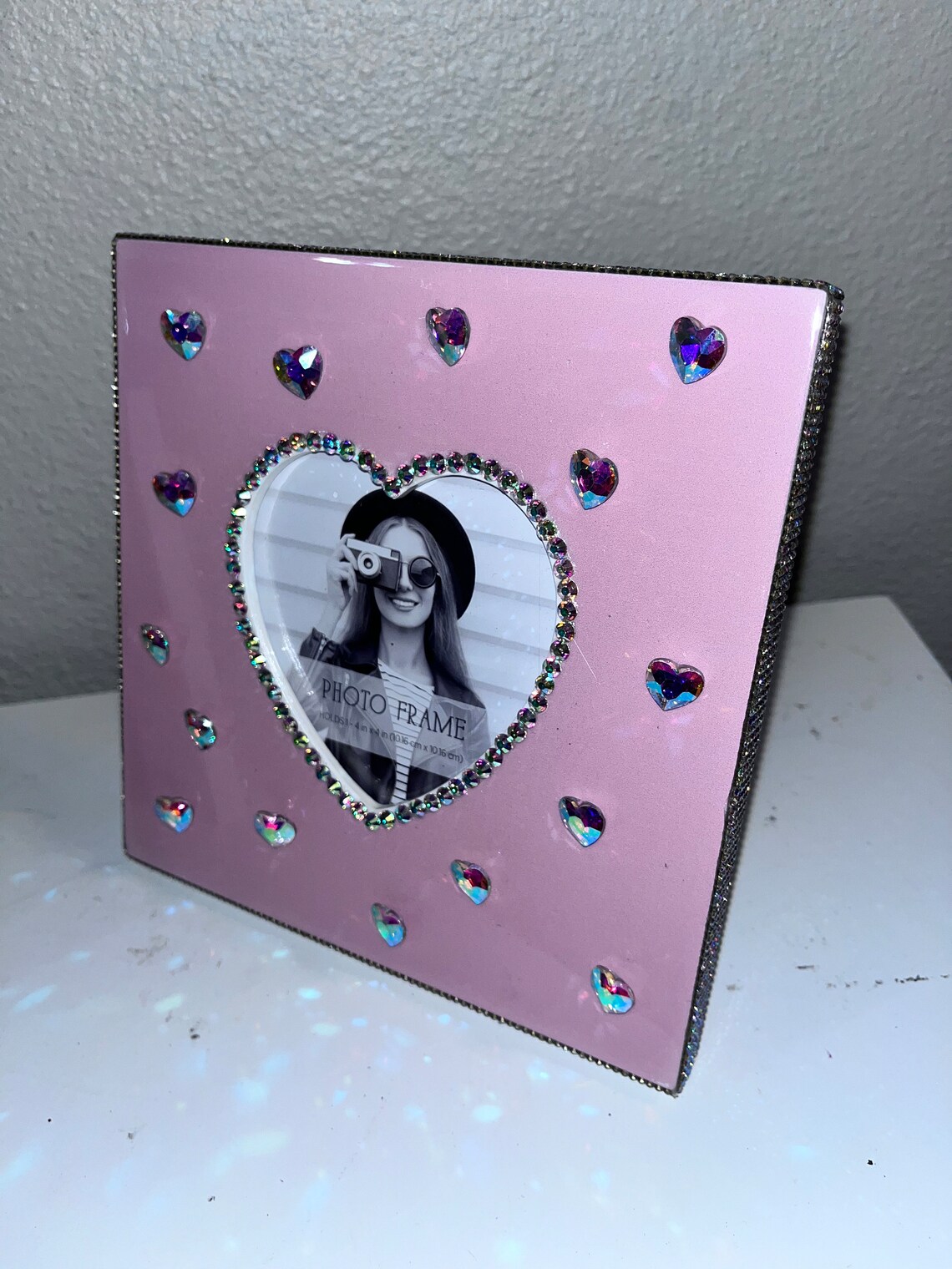 Diamond Heart Picture Frame - Etsy