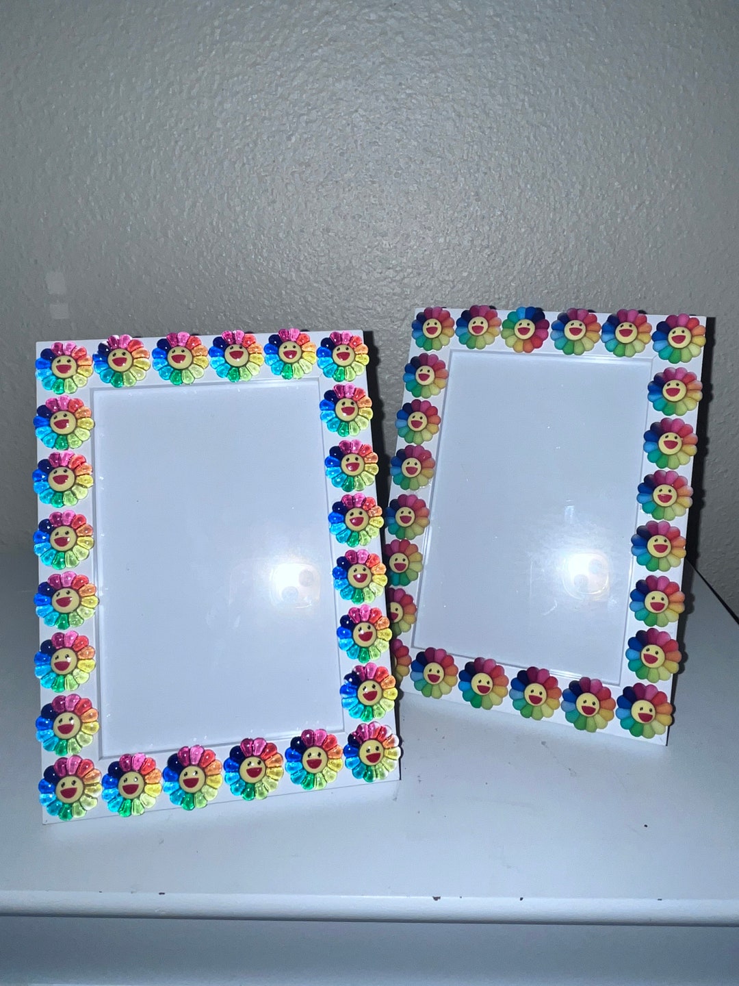 Smiley Face Rainbow Picture Frame - Etsy