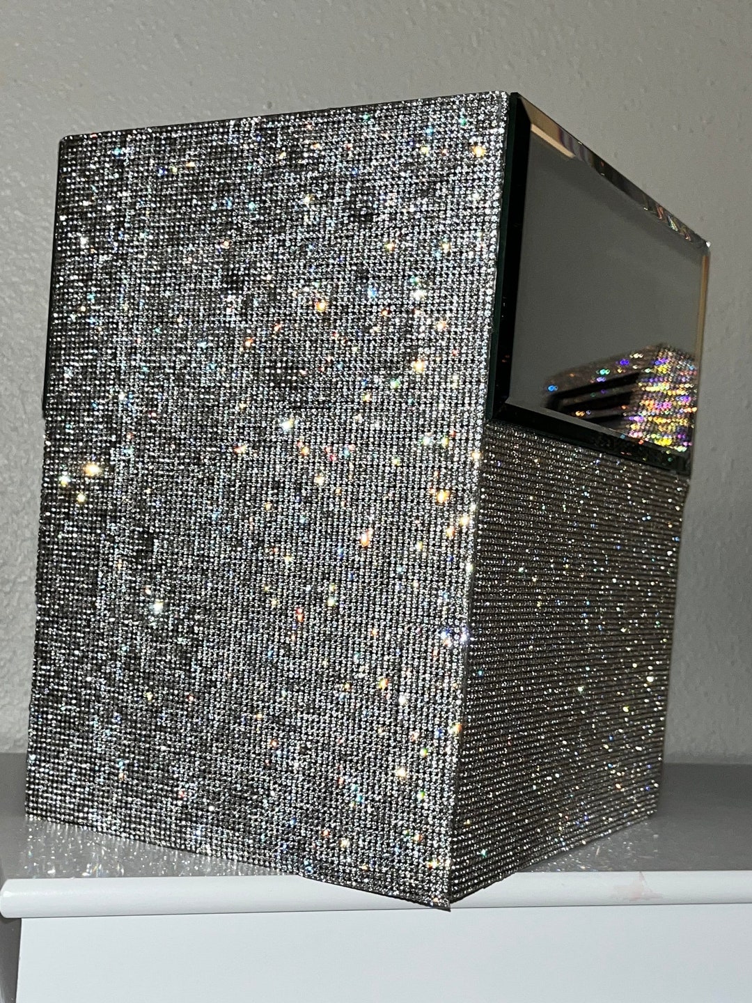 Mirror and Diamond Bathroom Trash Cans - Etsy