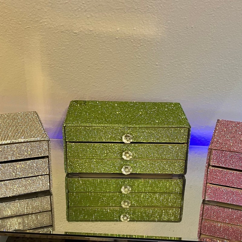 Rhinestone Jewelry Box - Etsy