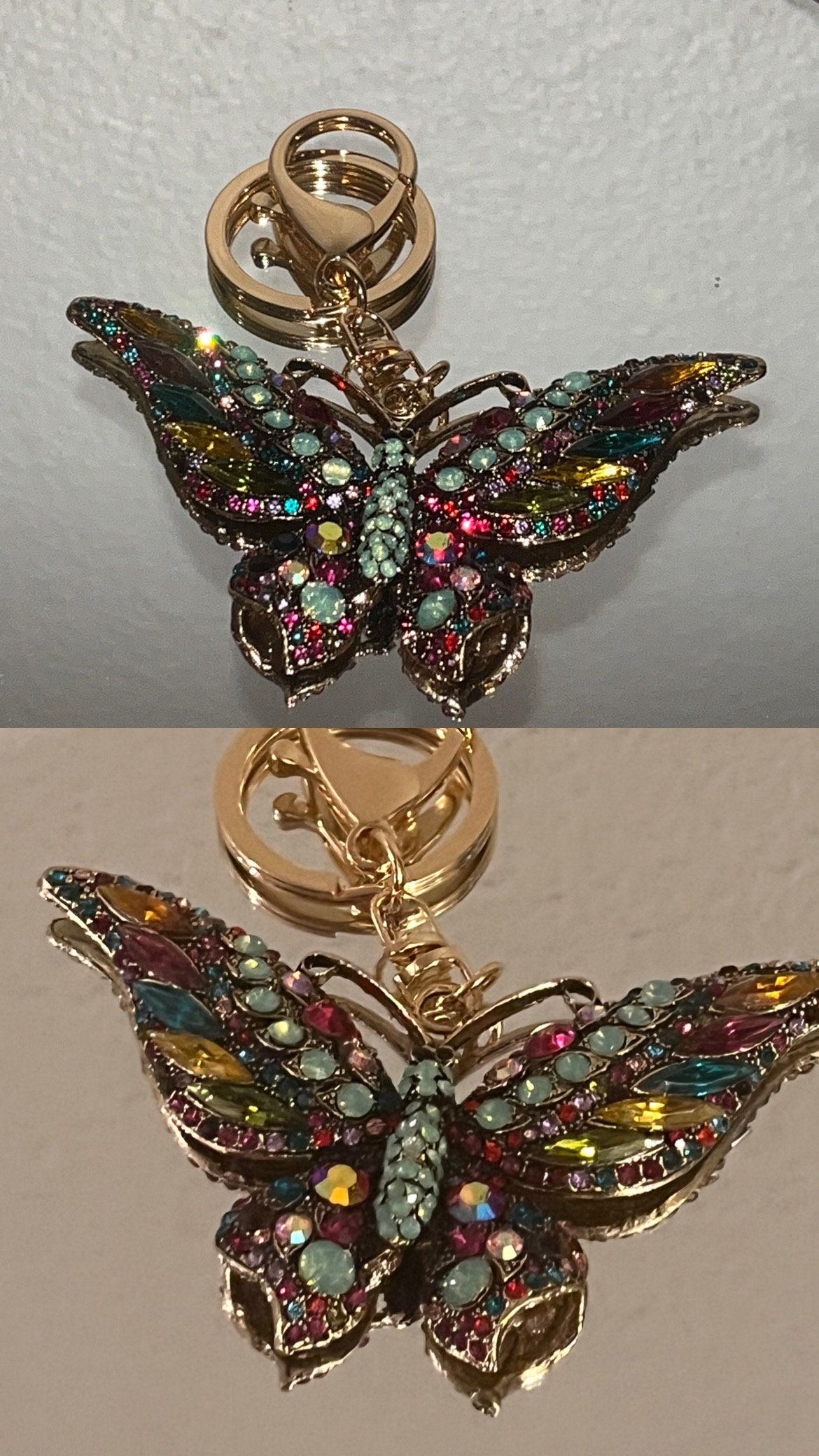 Butterfly Bling Large Keychains - Etsy