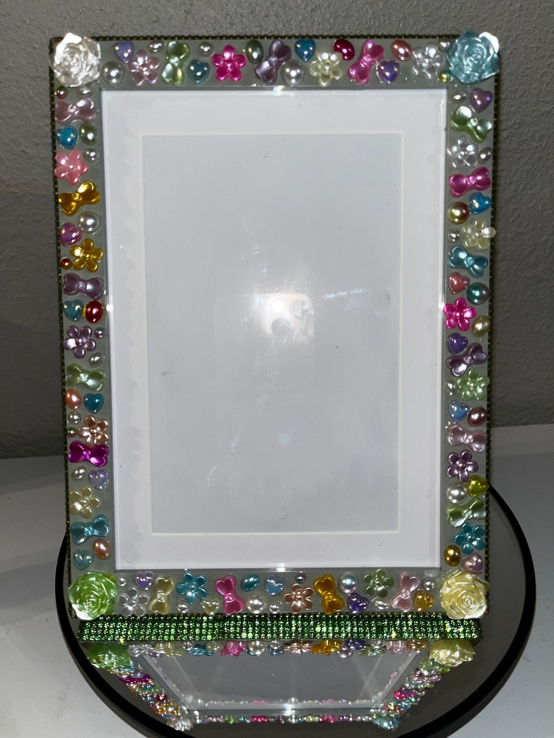 Flowers & Bows Bling Frame - Etsy