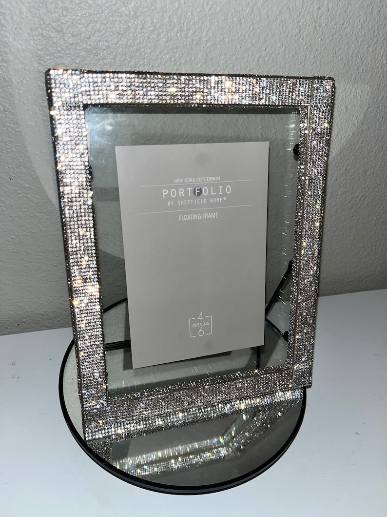 Fully Bedazzled Floating Picture Frame - Etsy
