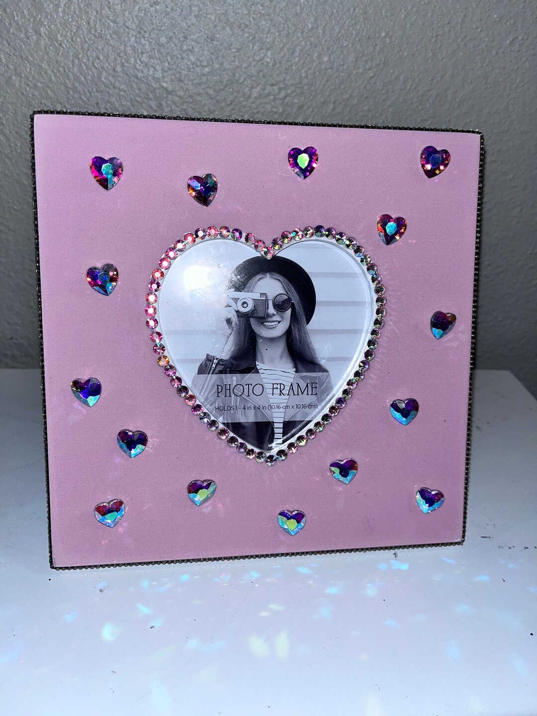 Diamond Heart Picture Frame - Etsy