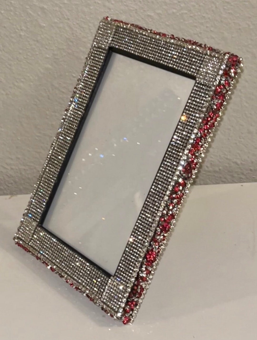 Diamonds & Red Crystals Picture Frame - Etsy