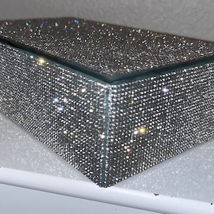 Glass Diamond Covered Organizer Boxes - Etsy