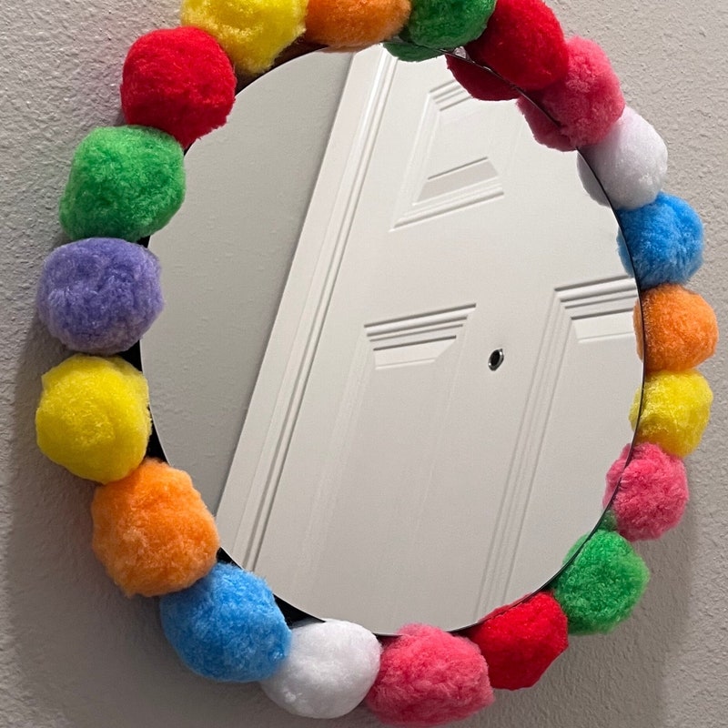 Pom Pom Mirror - Etsy