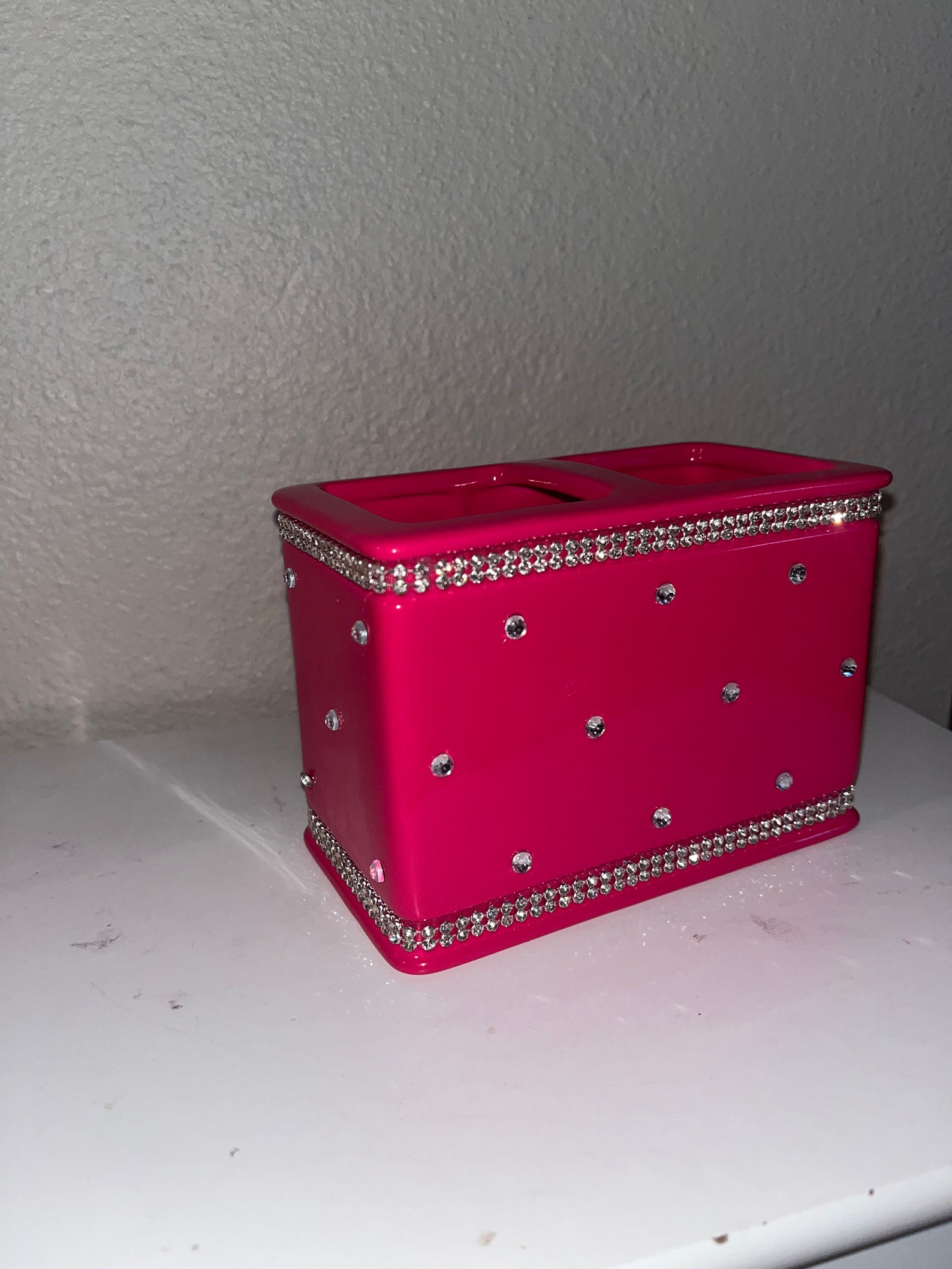 Hot Pink Diamond Bath Accessories - Etsy