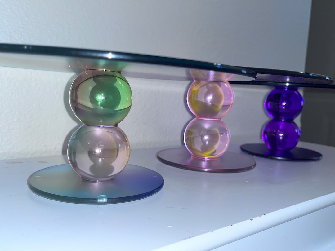 Colored Glass Display Stands - Etsy