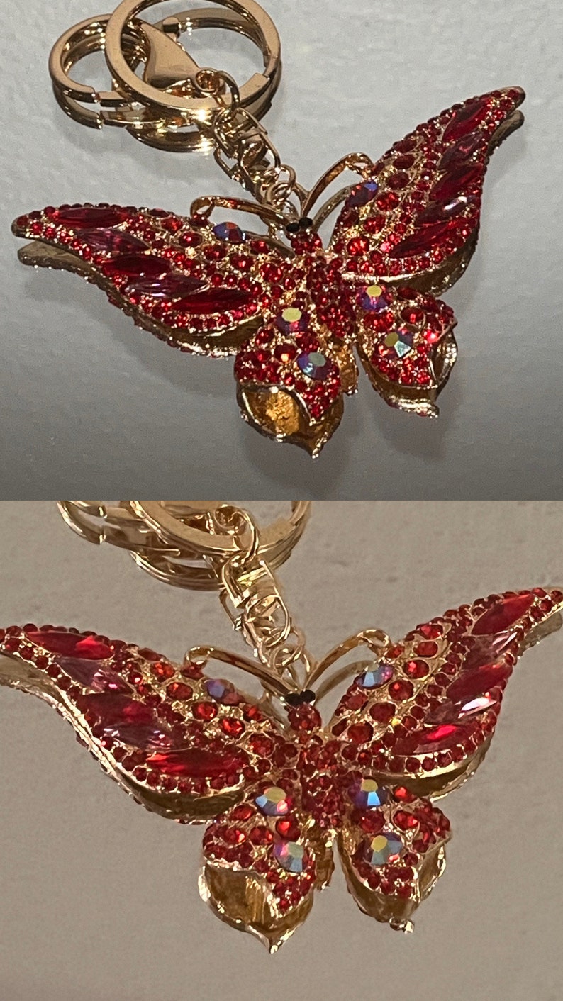 Butterfly Bling Large Keychains - Etsy