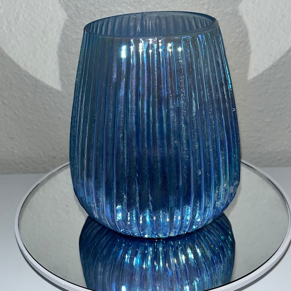 Blue Glass Vase - Etsy