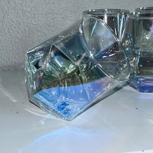 Iridescent Diamond Shape, Glass Cups - Etsy