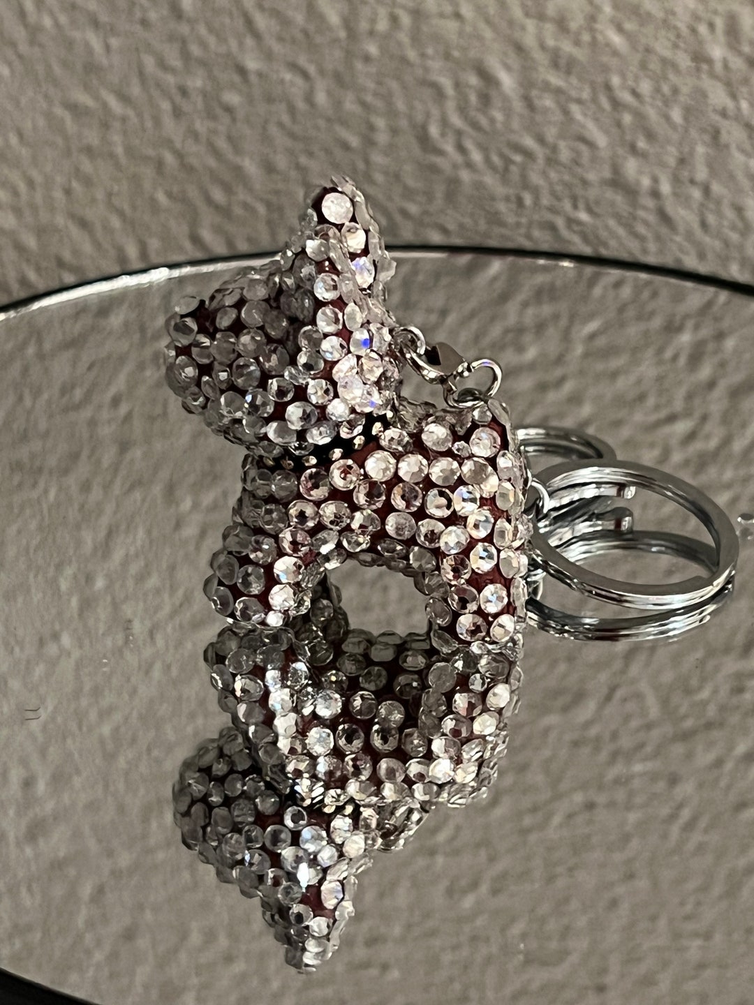 Clear Crystal Rhinestone Puppy Dog Keychain - Etsy