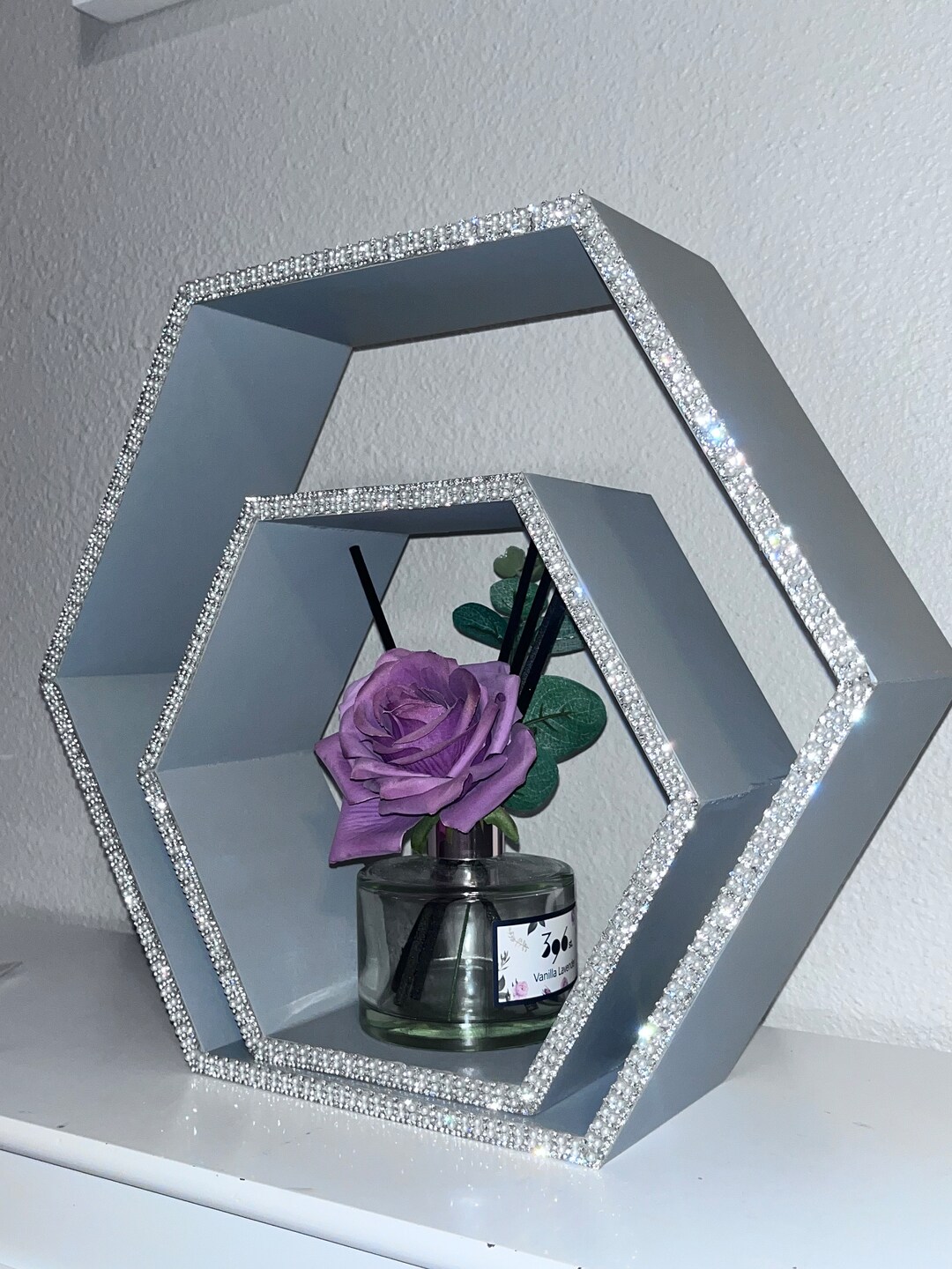 Diamonds & Pearls Floating Shelf Set - Etsy