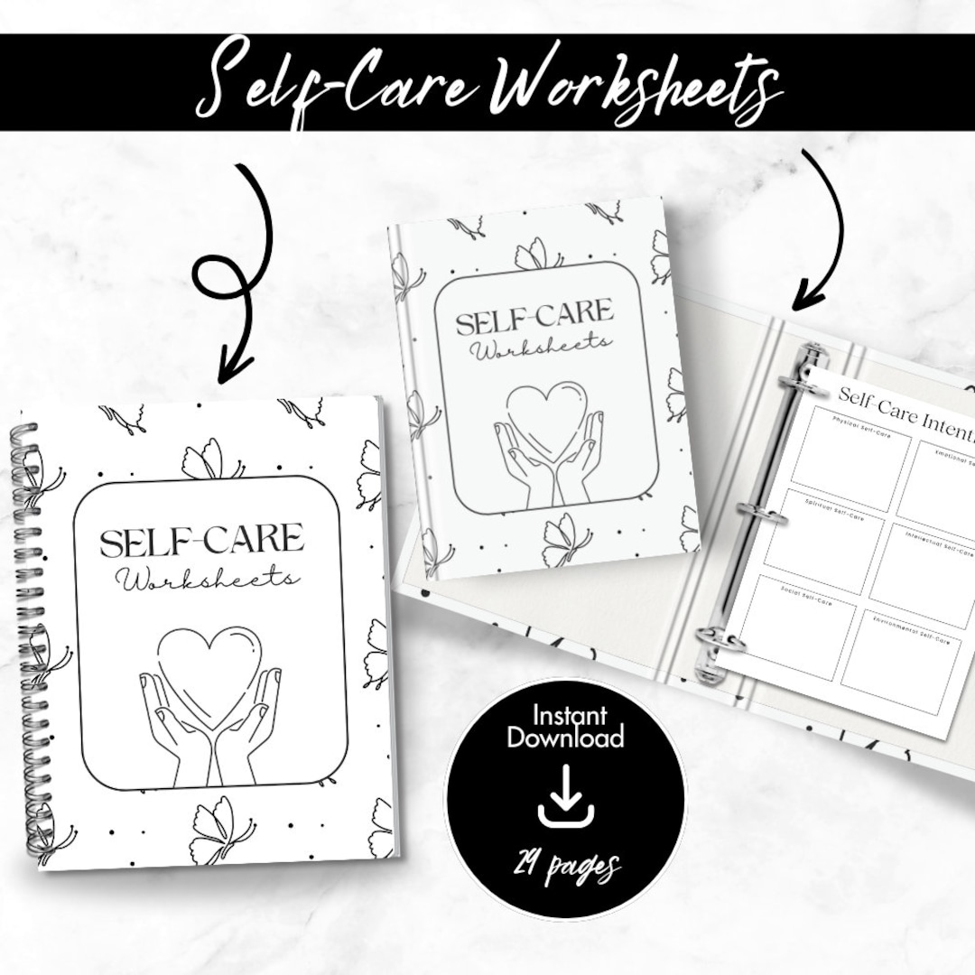 Self Care Worksheets Bundle, Self Care Planner, Self Care Calendar ...