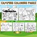 Kids Camping Coloring Pages, Outdoor Coloring Book, Nature Coloring ...