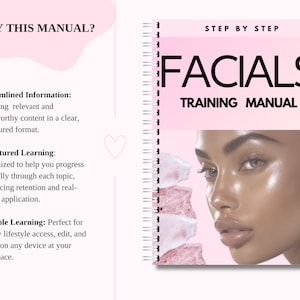 Facials Training Manual, Step by Step Editable Guide, Skin Care ...