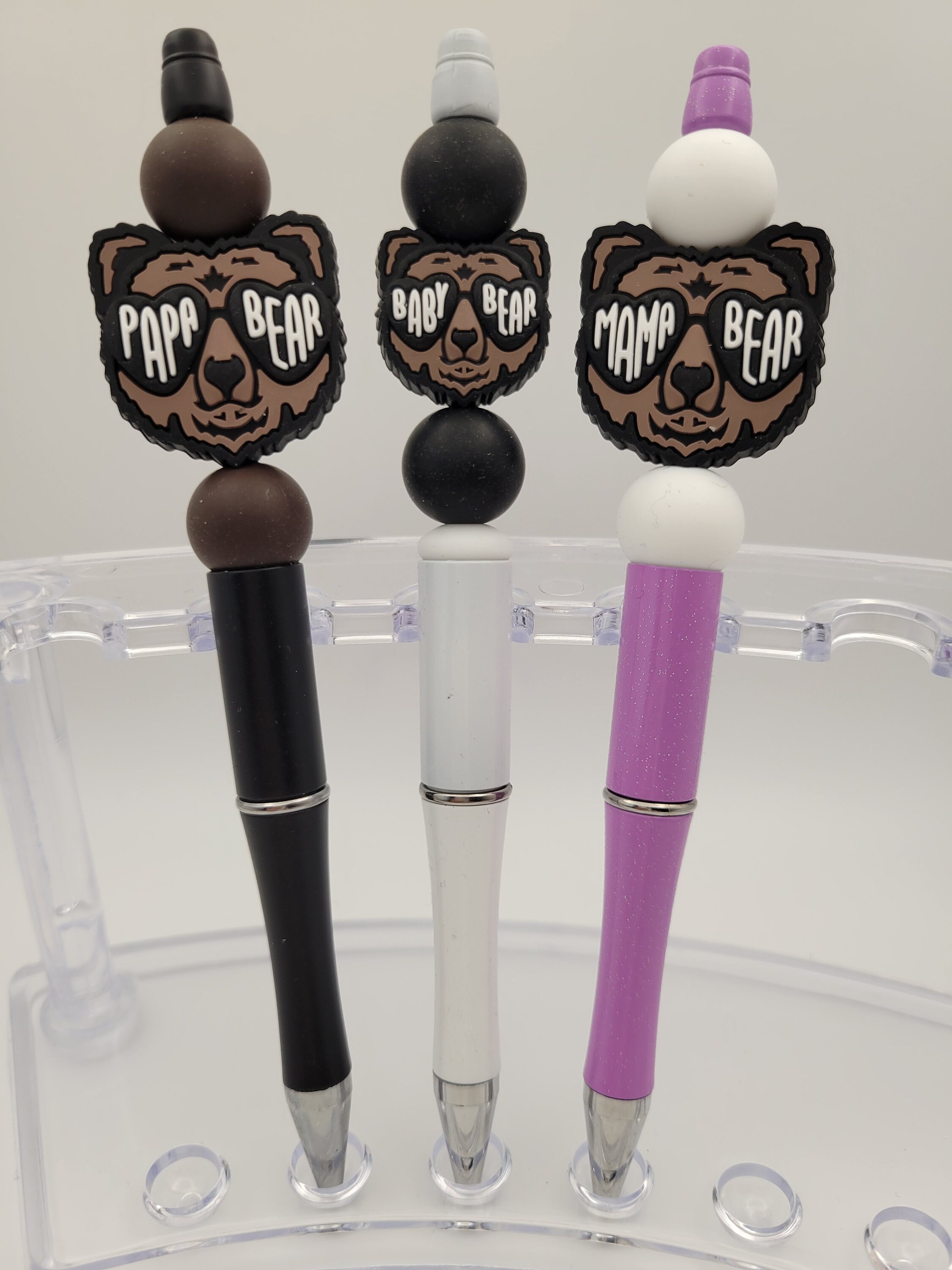 Bear Family of Pens. Set of 3 Bear Pens - Etsy