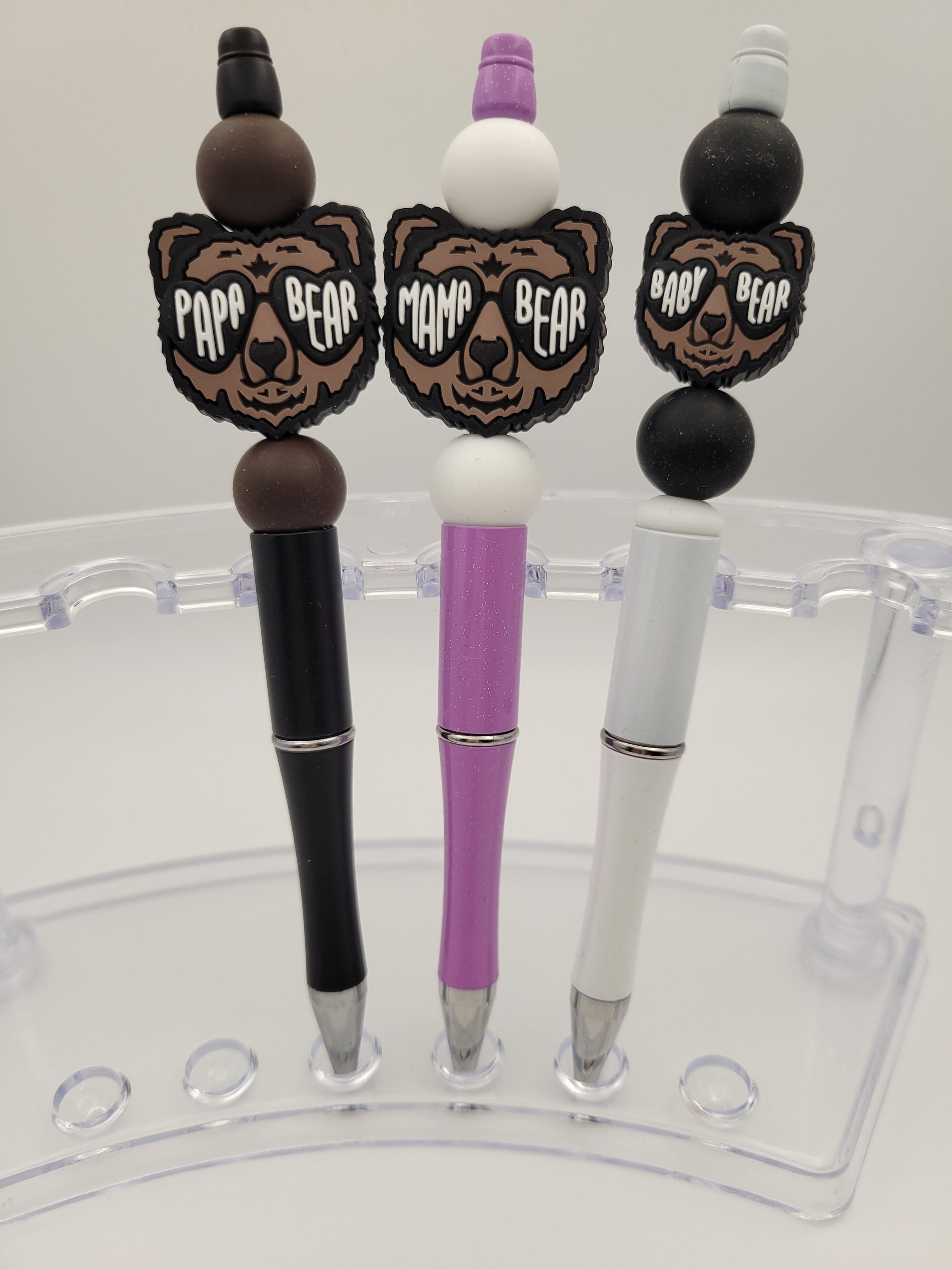Bear Family of Pens. Set of 3 Bear Pens - Etsy