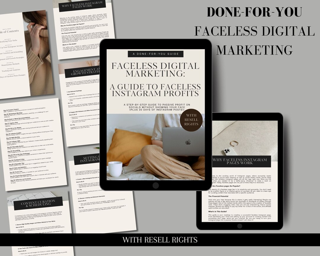 Faceless Digital Marketing: A Guide to Faceless Instagram Profits | MRR ...