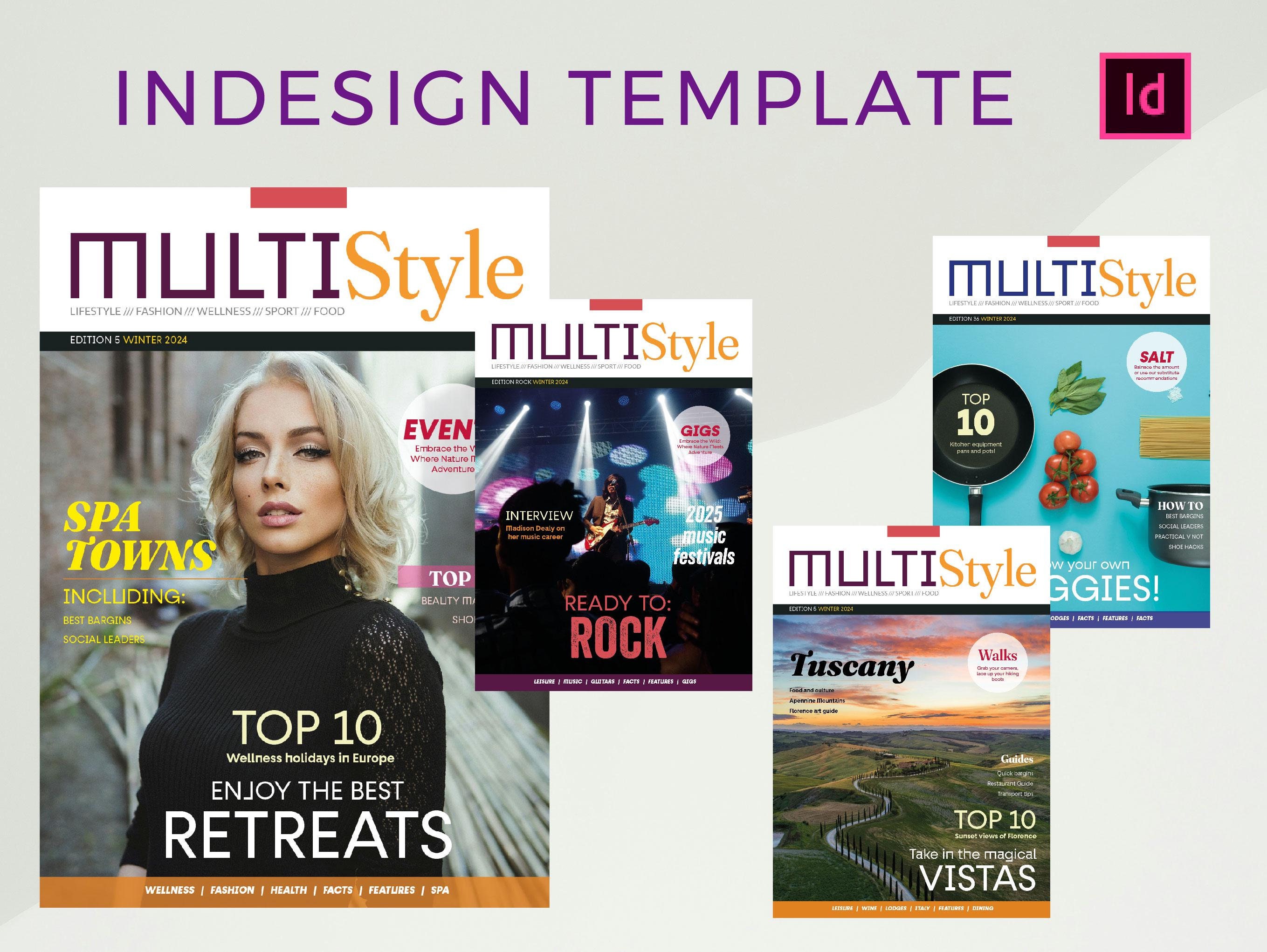 Multi-use Template: A4 & US Letter Layouts = Indesign / Canva ...