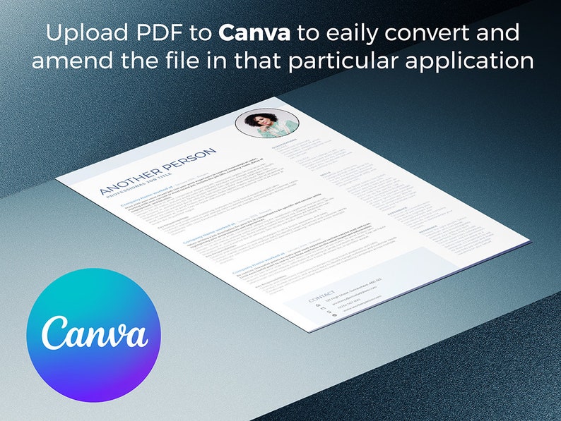 CV Template, Easy to Amend: Word, Indesign, Pages and PDF - Etsy