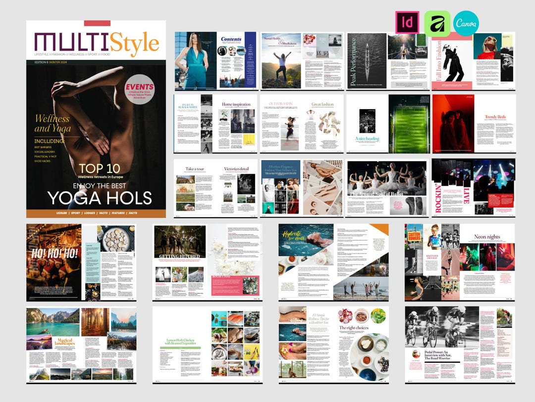 Multi-use Template: A4 & US Letter Layouts = Indesign / Canva ...