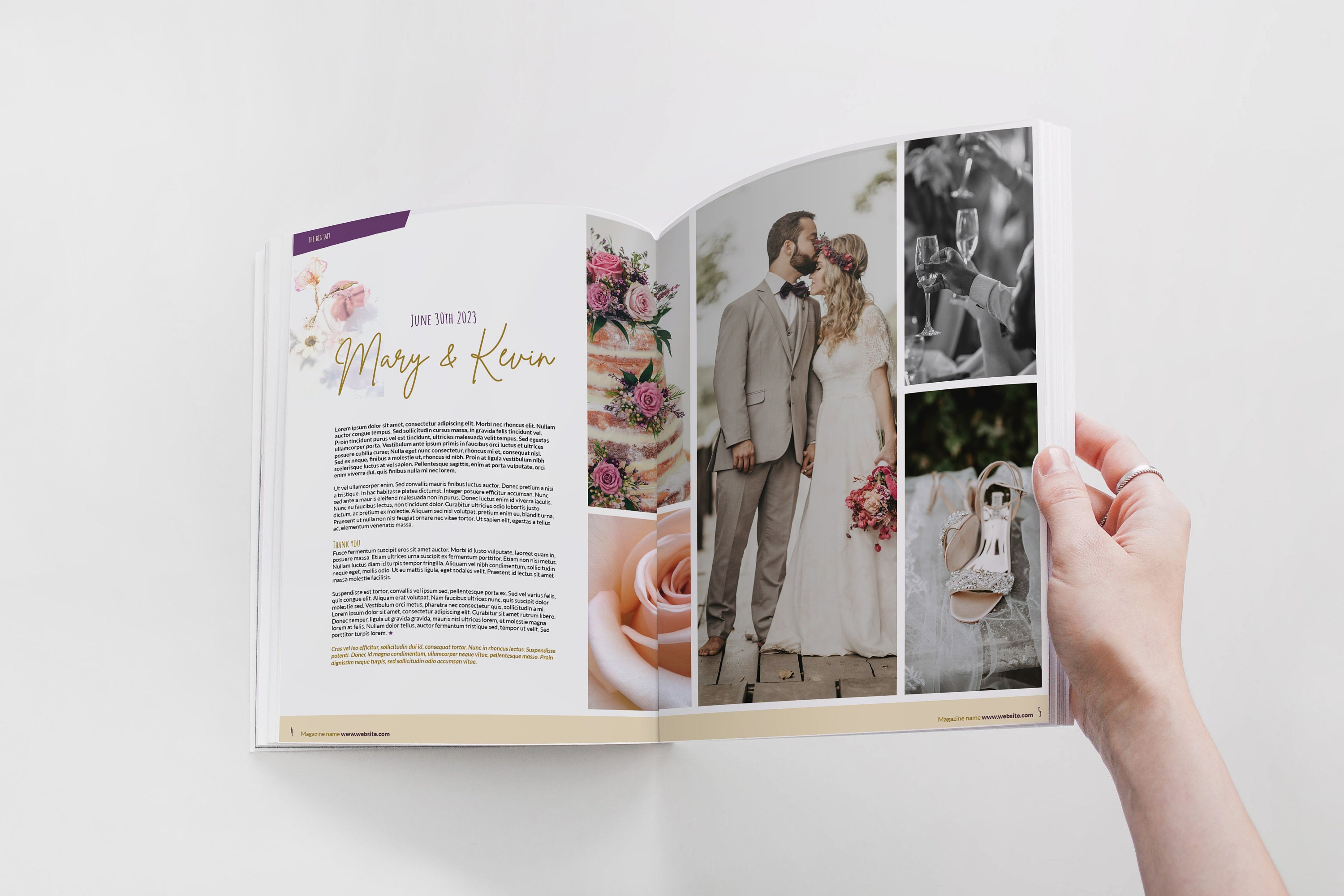 Indesign Template: Wedding Magazine, Brochure, Guide, Leaflet, Photo ...